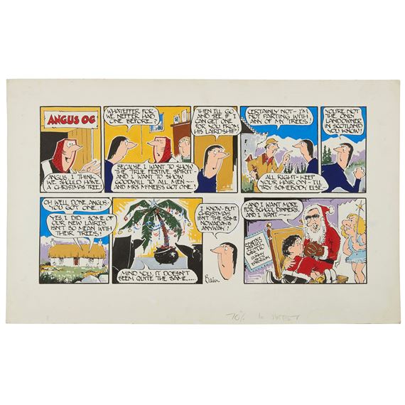 Ewen Bain | Angus Og, 4 original cartoon strips | MutualArt