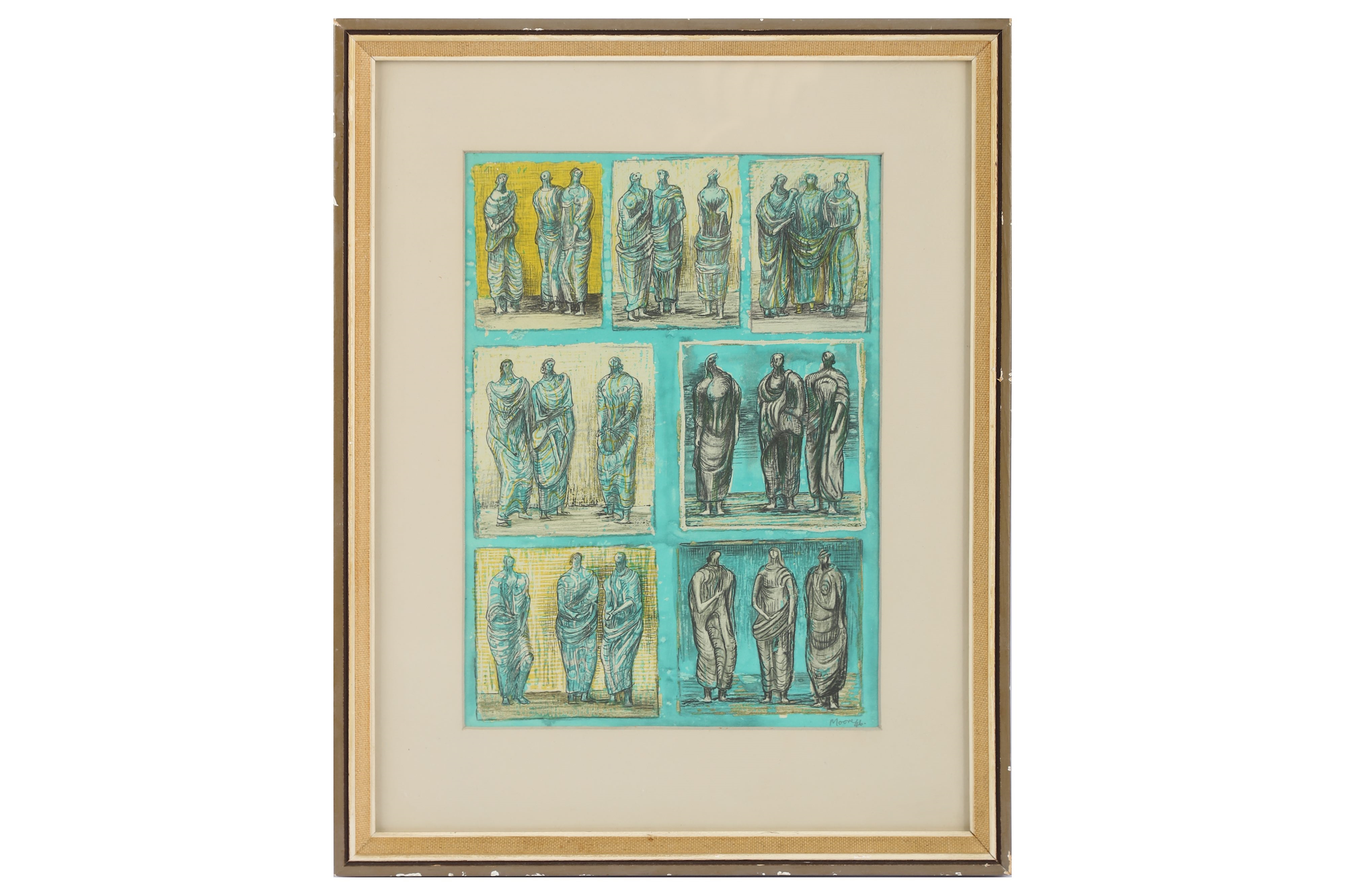 Henry Moore | Studies of three standing figures | MutualArt