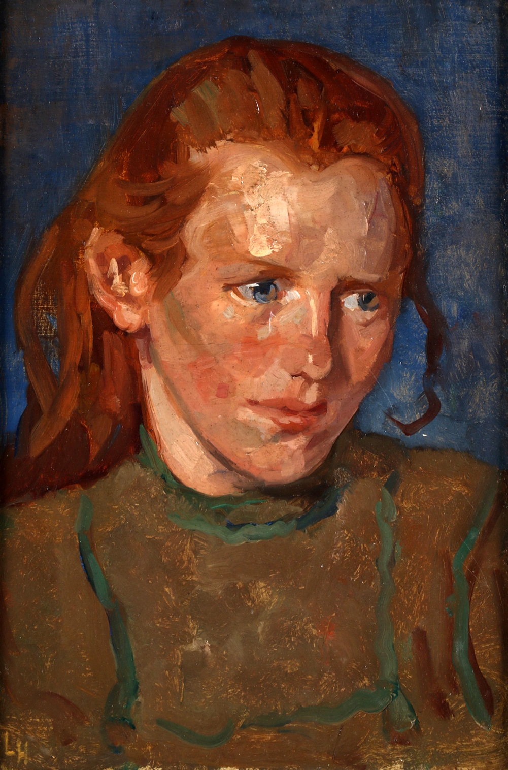 Louis Hartz | Portrait of a girl with red hair | MutualArt