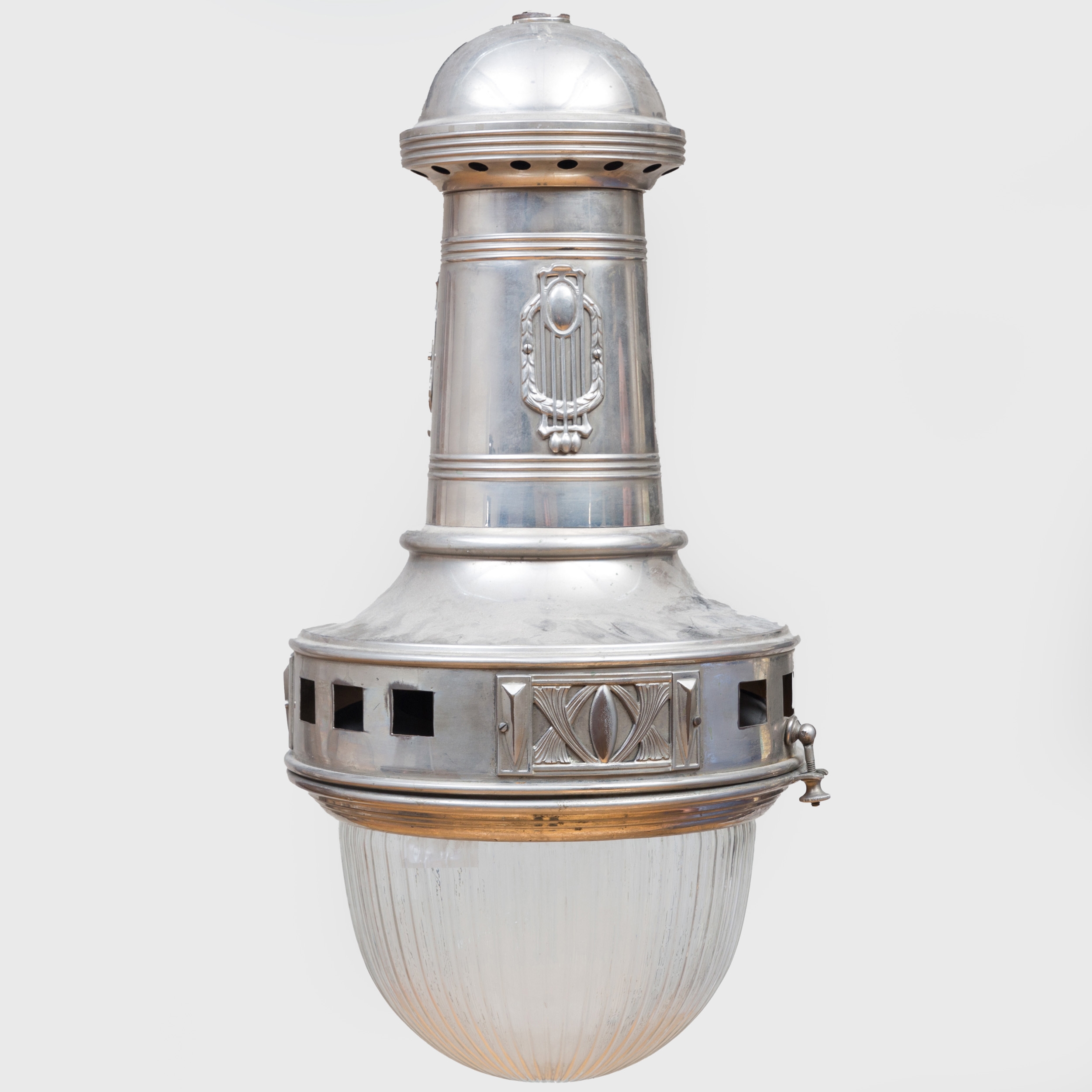 Otto Koloman Wagner | Nickel and Glass Hanging Lamp | MutualArt