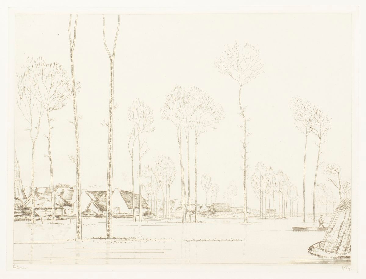 Jean-Émile‏ Laboureur | La Brière inondée (1932) | MutualArt