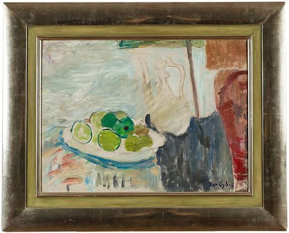 Jan Cybis | Martwa natura z zielonymi owocami (1949) | MutualArt