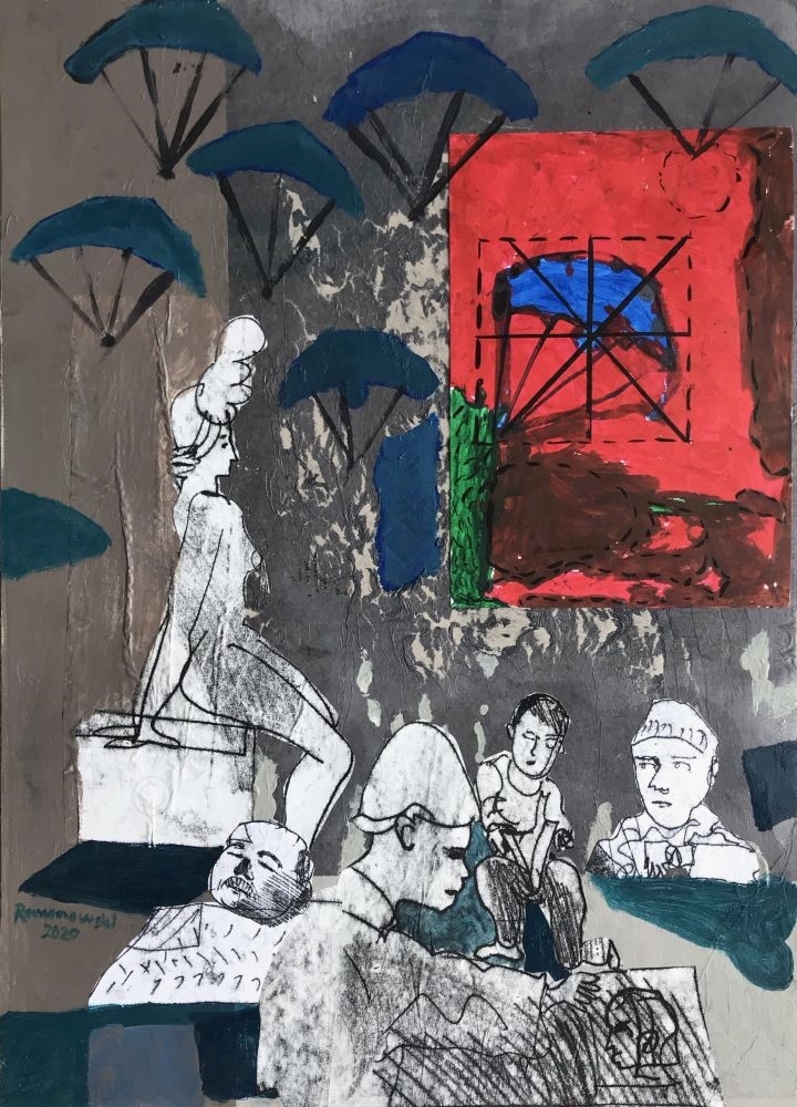 Piotr Romanowski | Kompozycja ze spadochronami (2020) | MutualArt