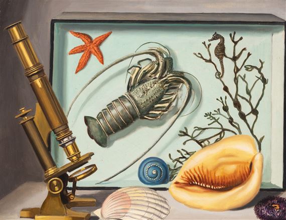 Charles Cerny | Still Life with Microscope and Nautical Elements (1959) | MutualArt