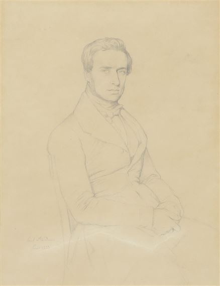 Paul Flandrin | Portrait of a seated gentleman (1838) | MutualArt