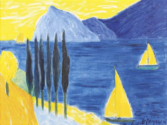 Gerhild Diesner | Segelboote am Gardasee | MutualArt