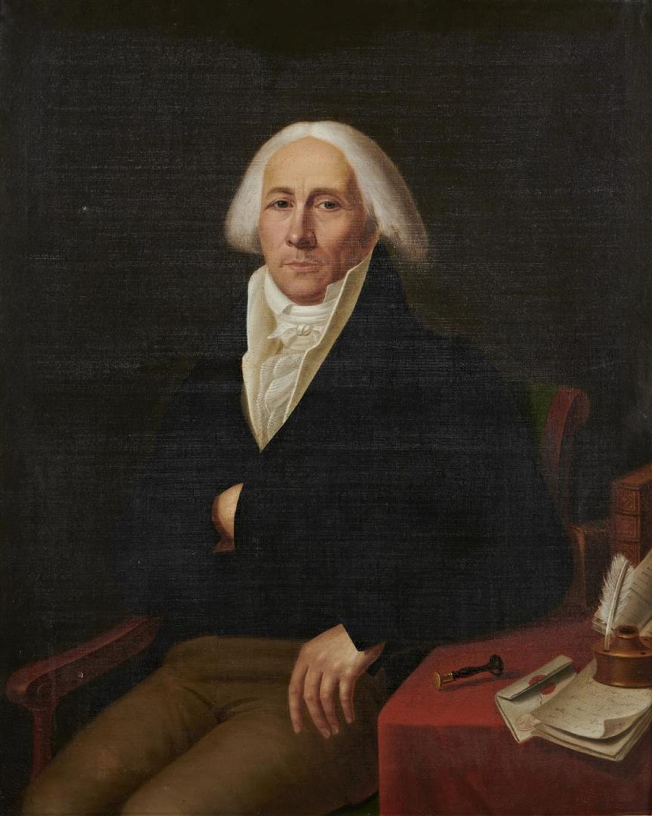 French School, 19th Century | Portrait d'homme à son bureau (19th ...