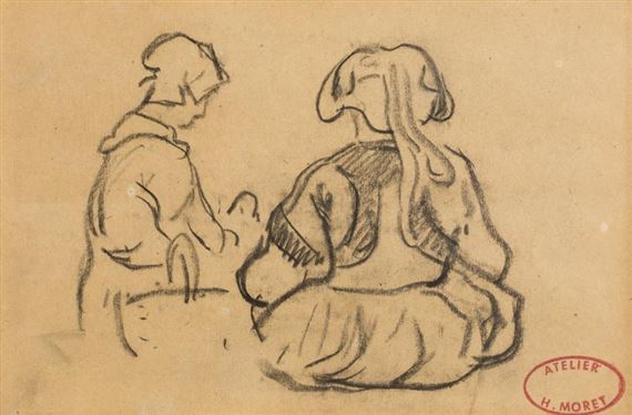 Henri Moret | Deux bretonnes de dos | MutualArt