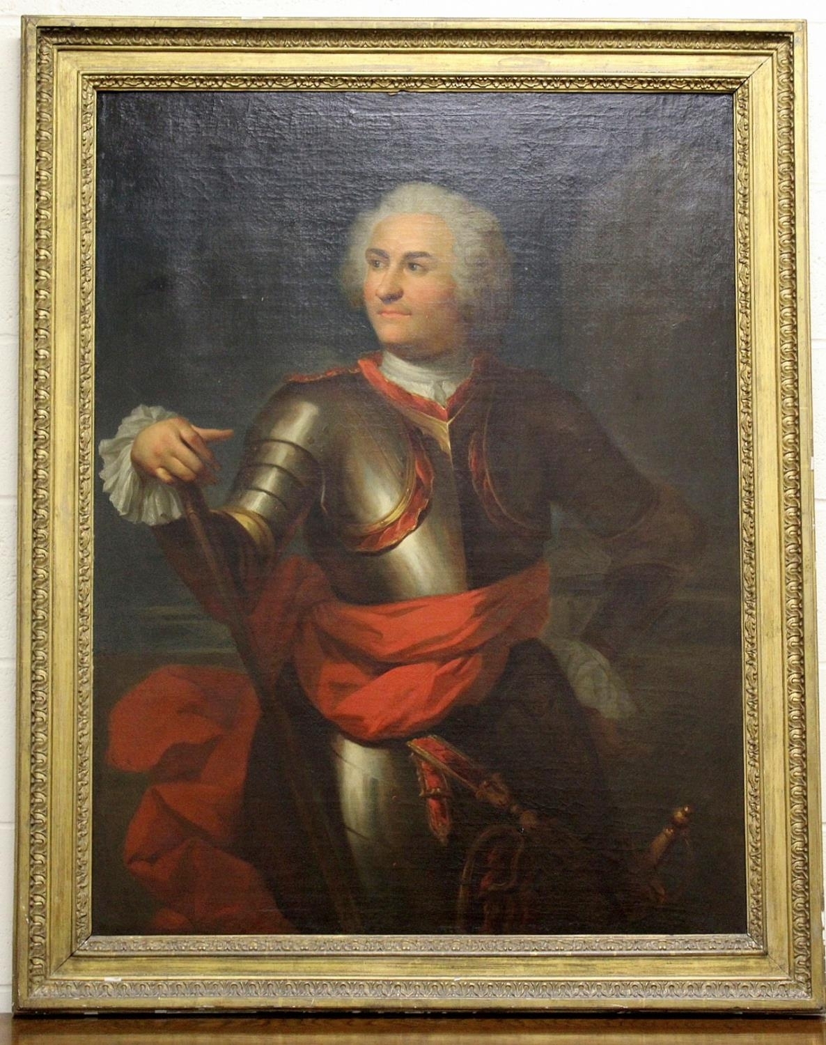 Antoine Pesne | Portrait of General Keith wearing armour 3/4 length ...