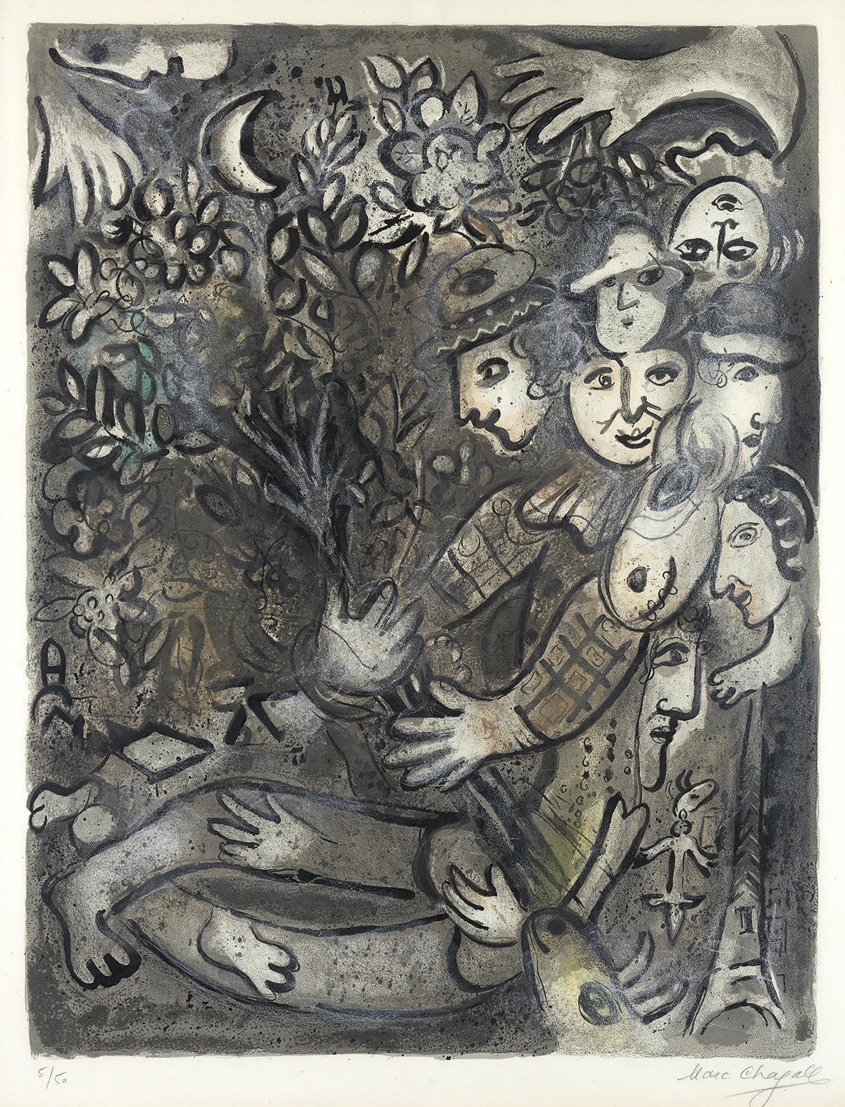 Marc Chagall | La famille d'arlequin (1964) | MutualArt