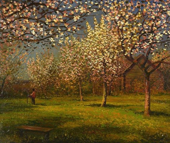 Sergei Vorobiev | Orchard in Blossom | MutualArt