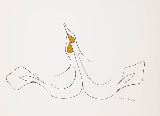 Benjamin Chee Chee | Canada Goose in Flight (1976) | MutualArt