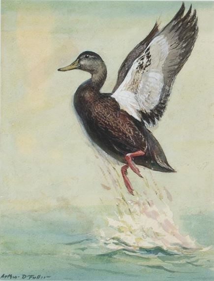 Arthur Davenport Fuller | Leaping Black Duck | MutualArt