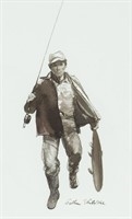 Arthur Shilstone | Fly Fishing from a Canoe | MutualArt