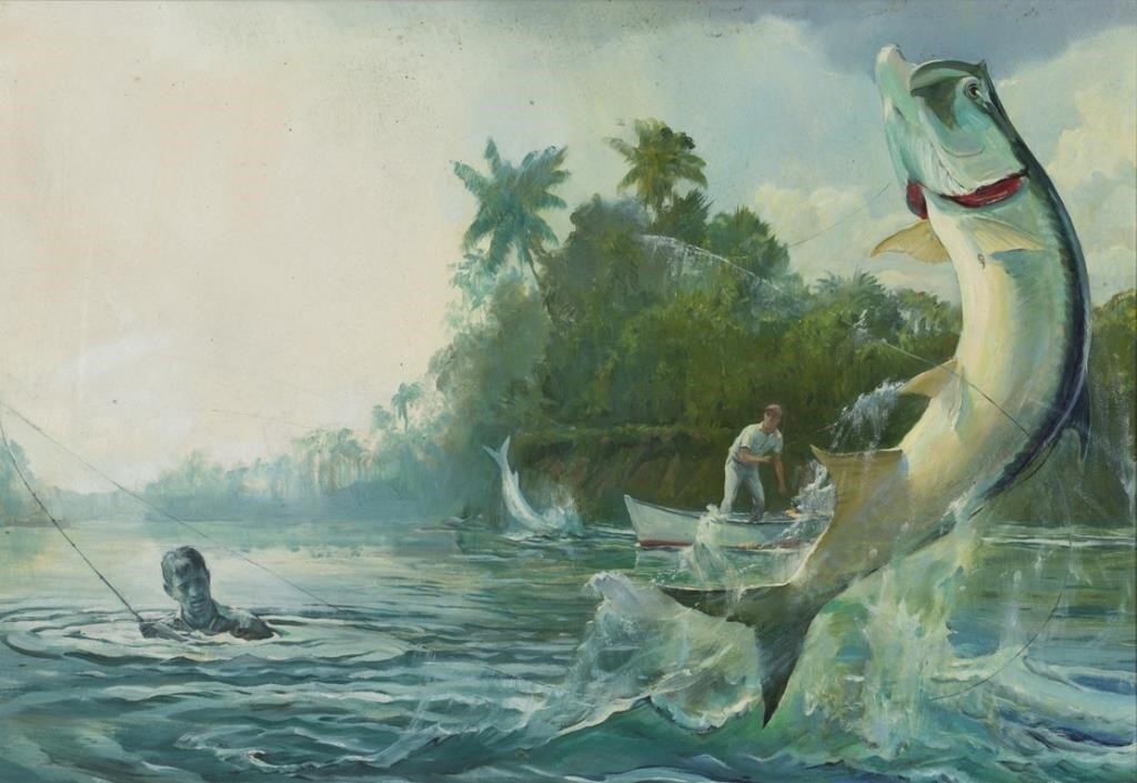 Tarpon Jumping Art