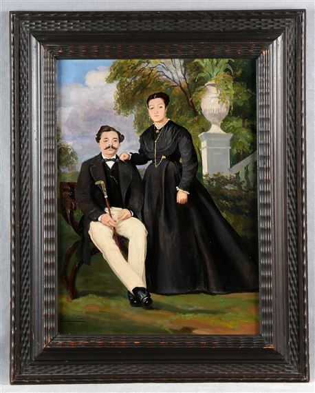 Emilio Ferrer Cabrera | Dama y caballero | MutualArt