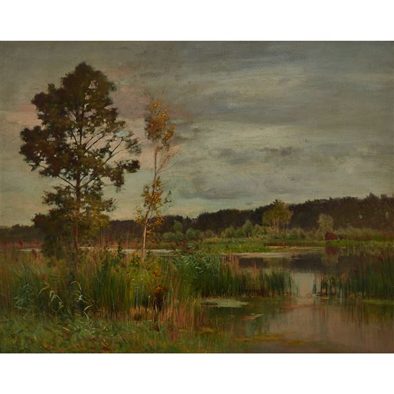 Ernest Parton | THE WATER MEADOWS, PICARDY, FRANCE | MutualArt