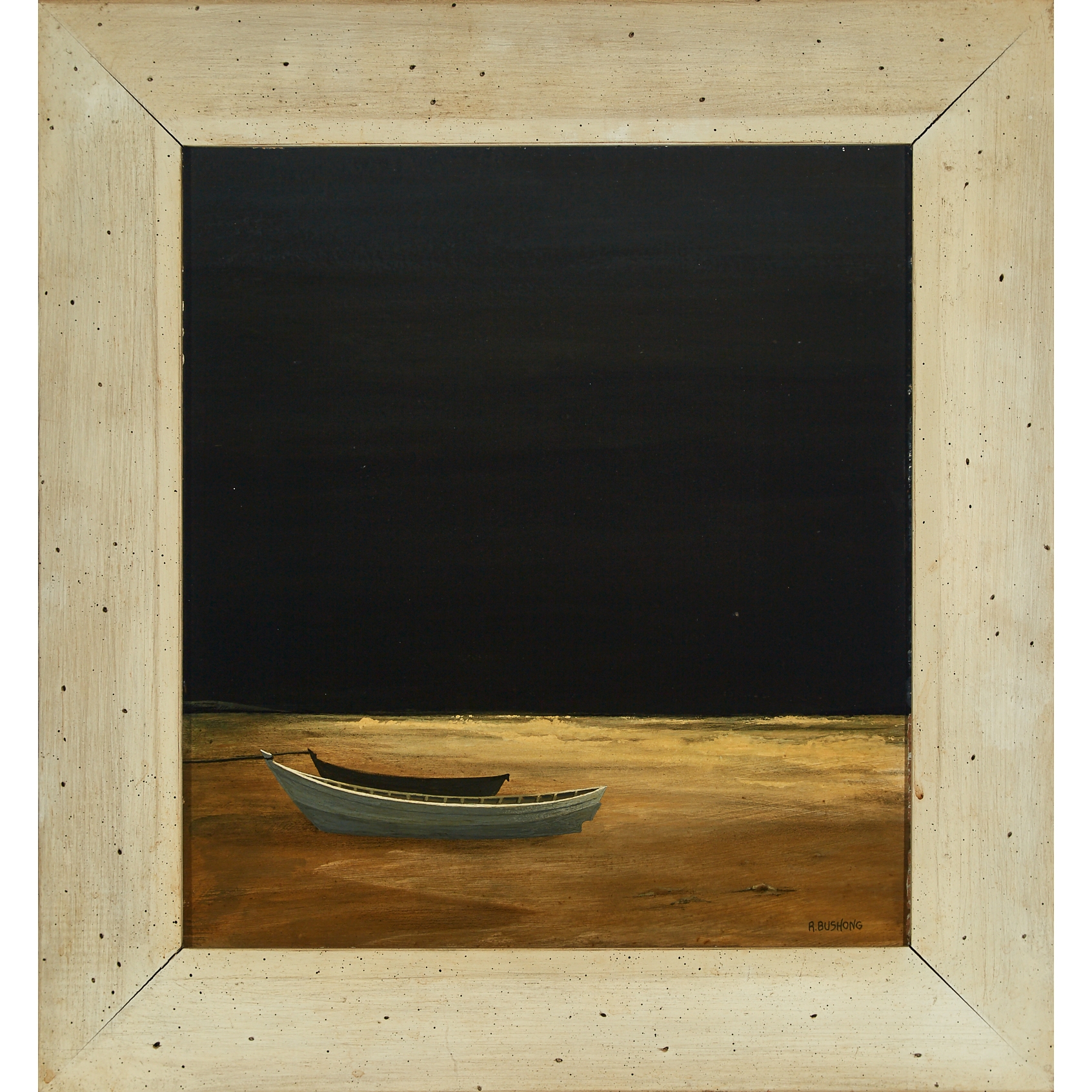 Robert Bushong | BEACHED BOATS AT NIGHT | MutualArt