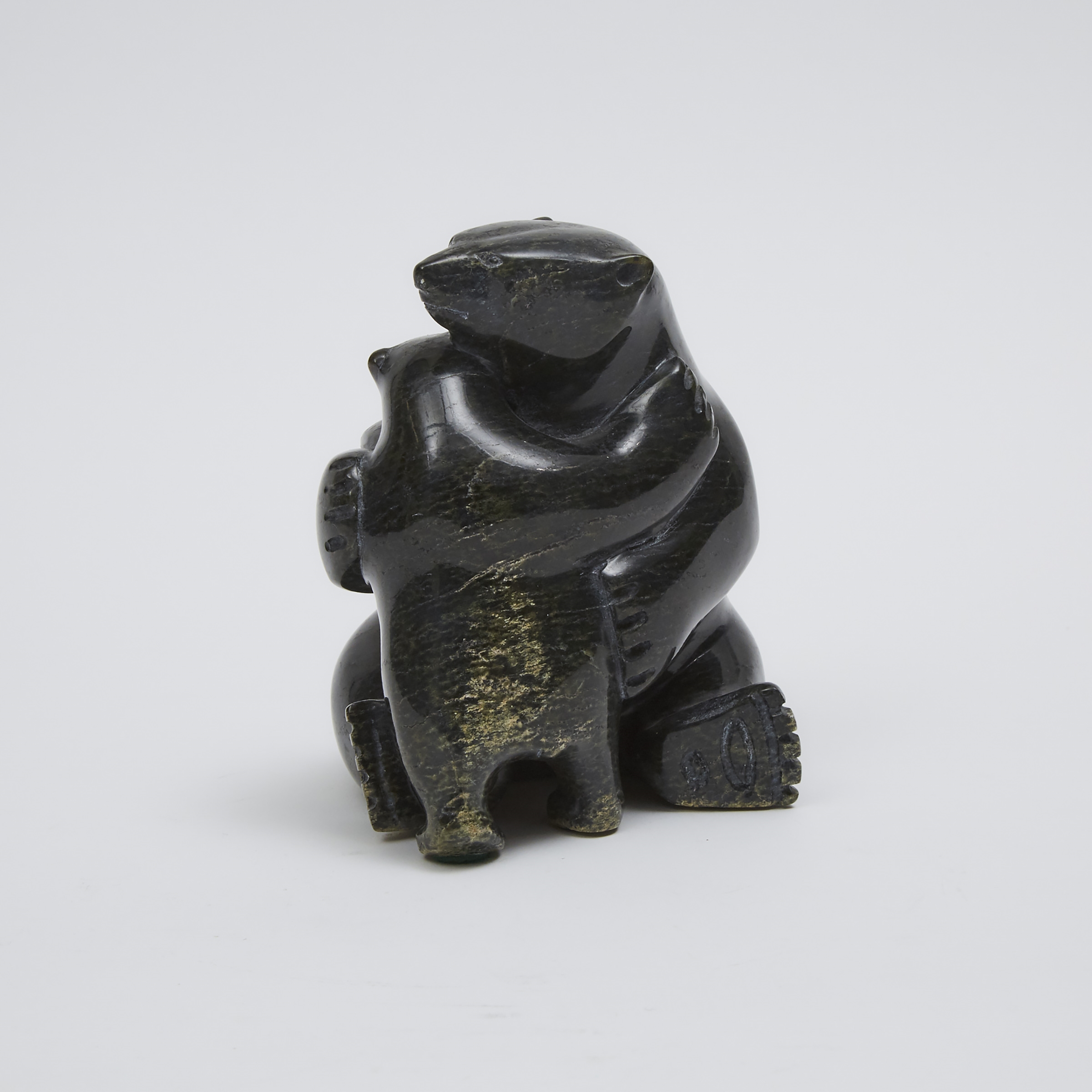 Ohito Ashoona | BEAR HOLDING CUB | MutualArt