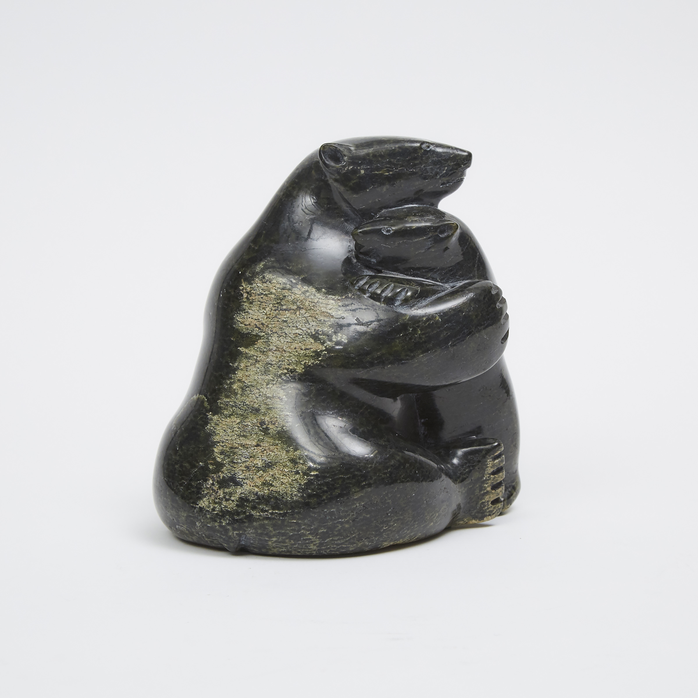 Ohito Ashoona | BEAR HOLDING CUB | MutualArt