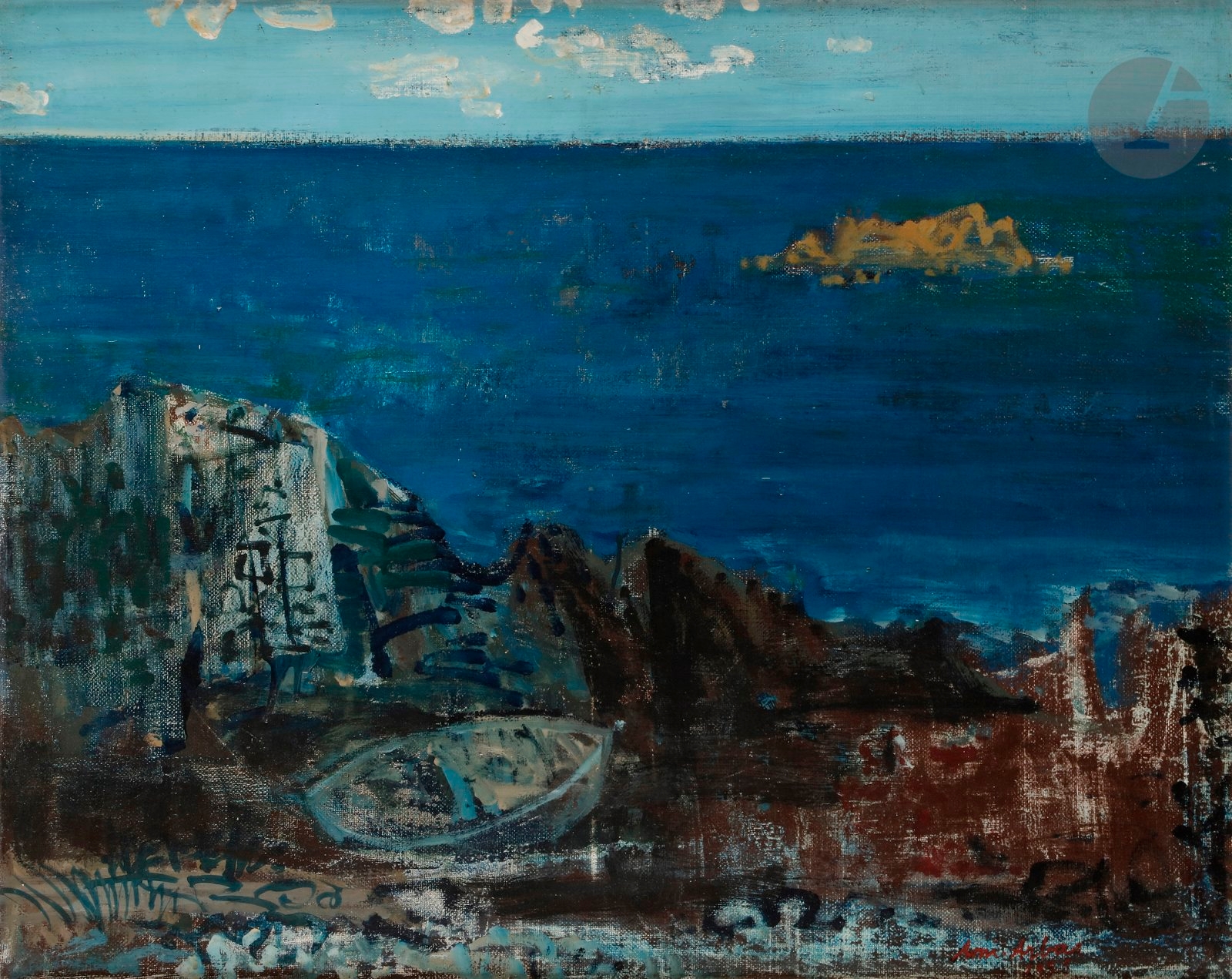 Avni Arbas | Paysage de mer (1955) | MutualArt
