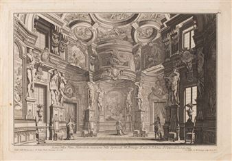 Giuseppe Galli Bibiena | A Circular Courtyard And Colonnade: Design For ...