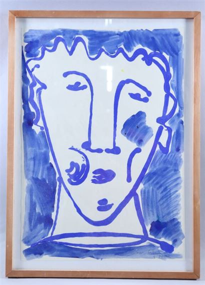 Jean-Paul van Lith | Portrait en Bleu (2012) | MutualArt