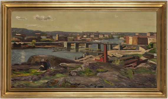 Ellis Wallin | View of the Liljeholmen bridge, Stockholm | MutualArt