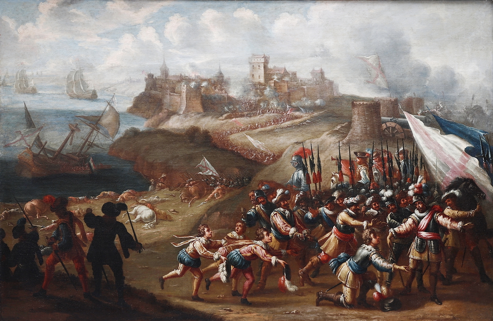 Cornelis de Wael | Battle with the Spanish army | MutualArt