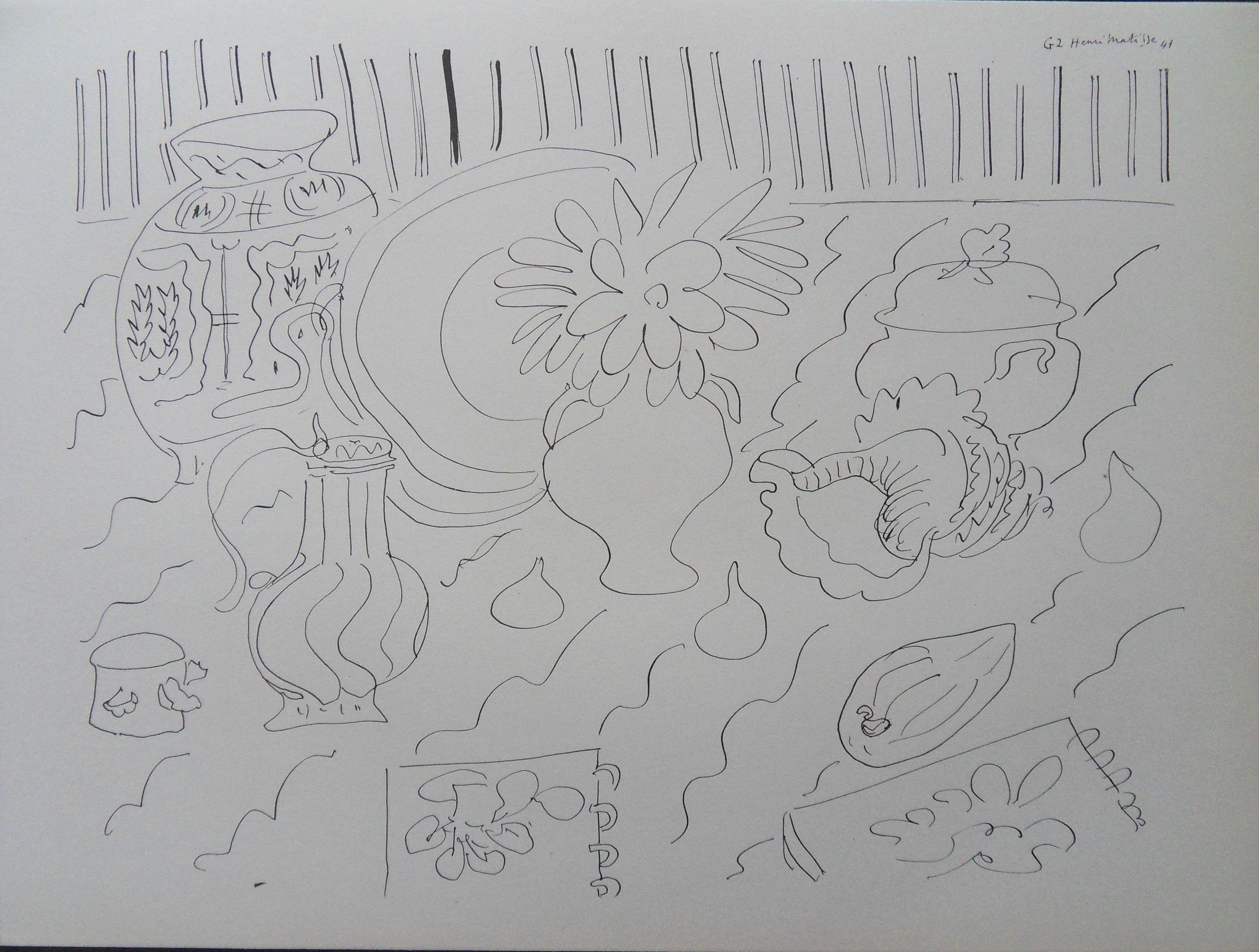 Famous Contour Line Drawings Still Life