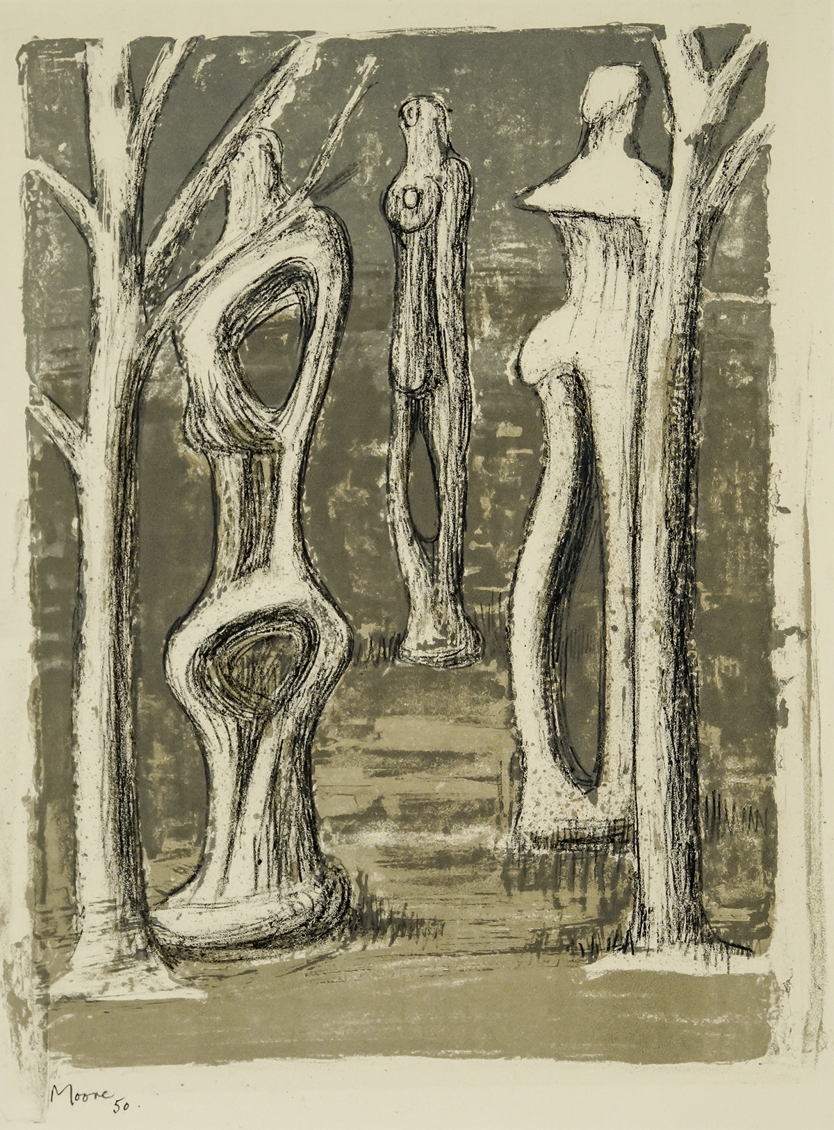 Henry Moore | Trees (1950) | MutualArt