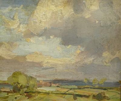 Herbert Rollett | Landscape (reverse trees) | MutualArt