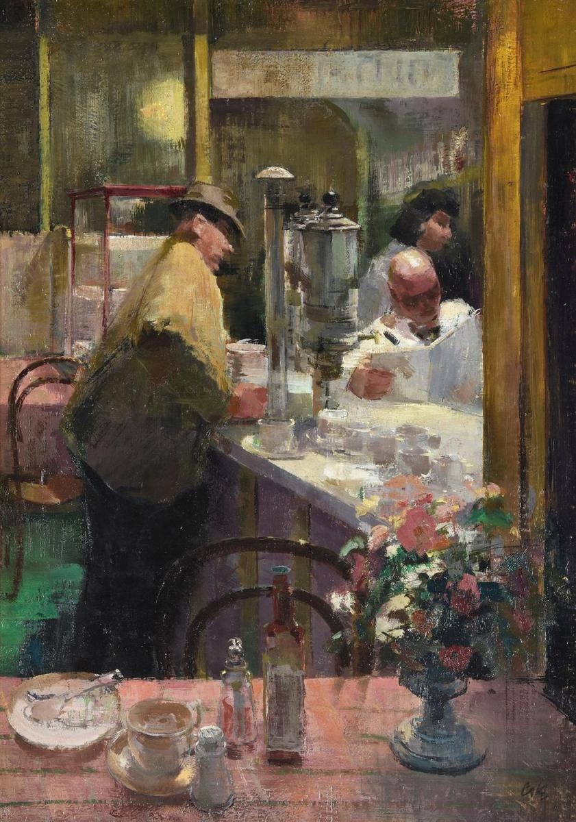 Leslie Cole | Woman Reading in An Interior | MutualArt
