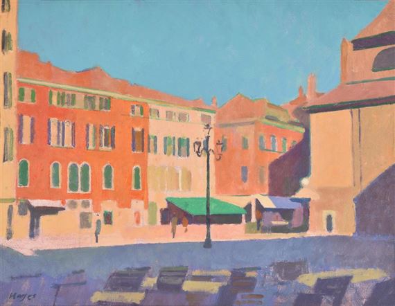 Colin Hayes | Italian Piazza | MutualArt