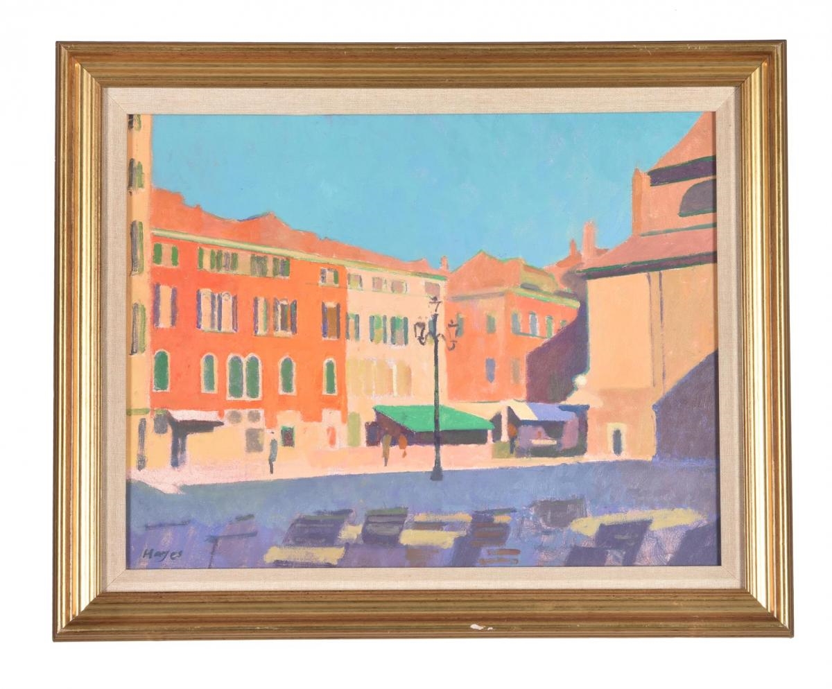 Colin Hayes | Italian Piazza | MutualArt