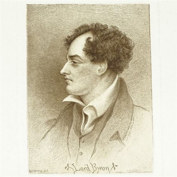 George Henry Harlow | Portrait of Lord Byron | MutualArt