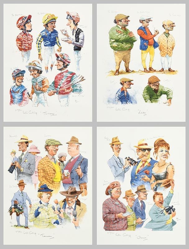 Peter Curling | Set of Four Racing Characters | MutualArt