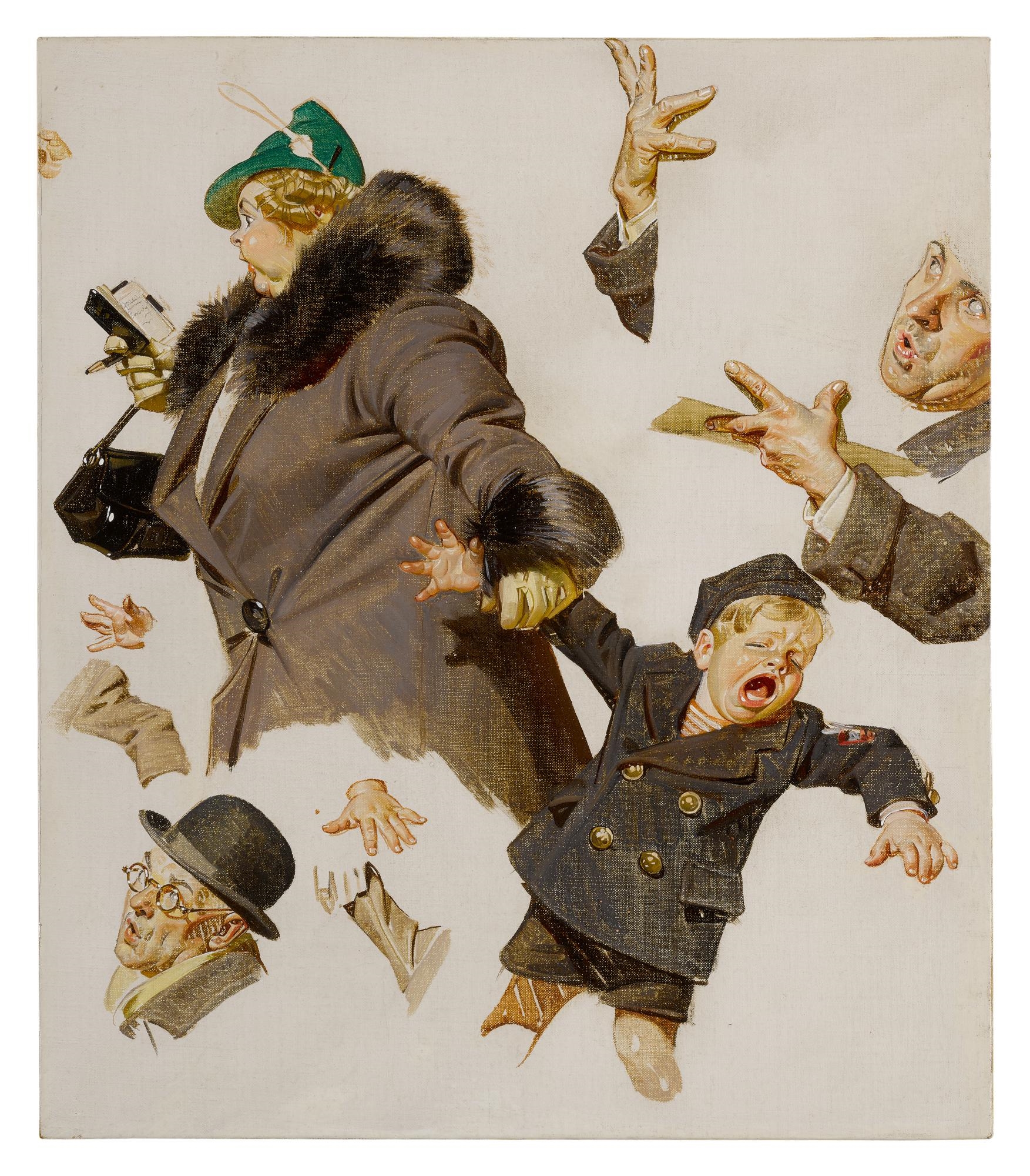 Joseph Christian Leyendecker | STUDY FOR 'TWAS THE NIGHT BEFORE ...