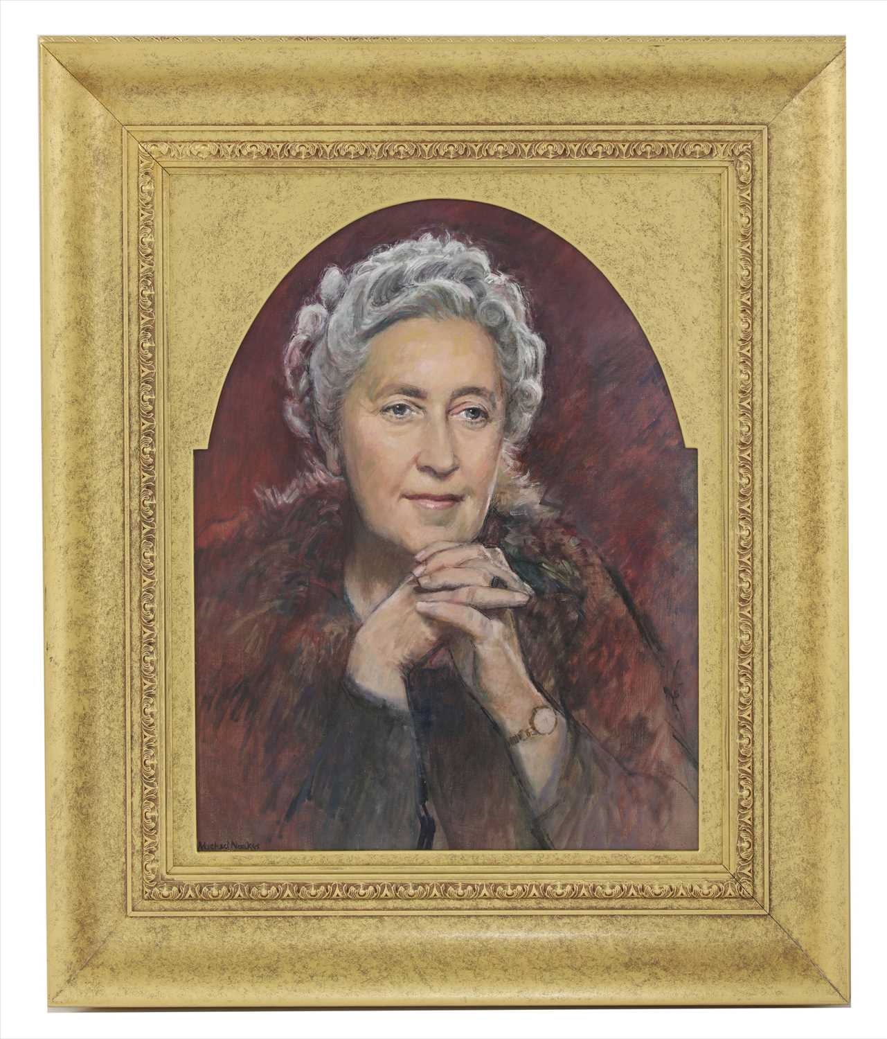 Michael Noakes | PORTRAIT OF DAME AGATHA CHRISTIE, BUST LENGTH, WITH ...