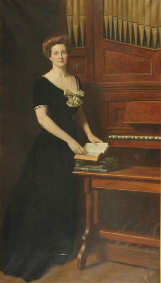 John Collier | PORTRAIT OF MORFORWYN MARY LEVISON VERNEY | MutualArt