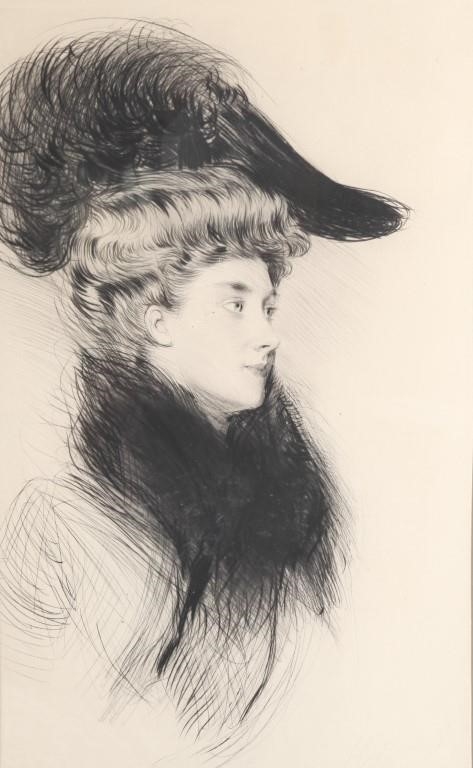 Paul César Helleu | Portrait de Paulette à 6 ans. | MutualArt