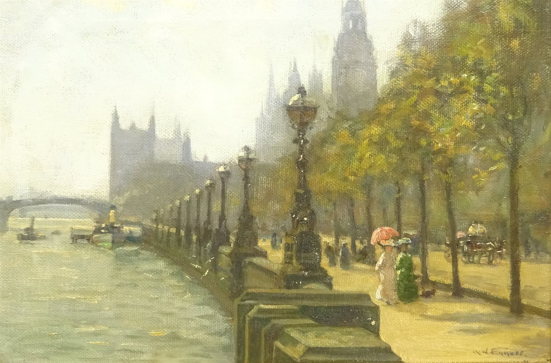 Augustus William Enness | Promenading on Victoria Embankment London ...