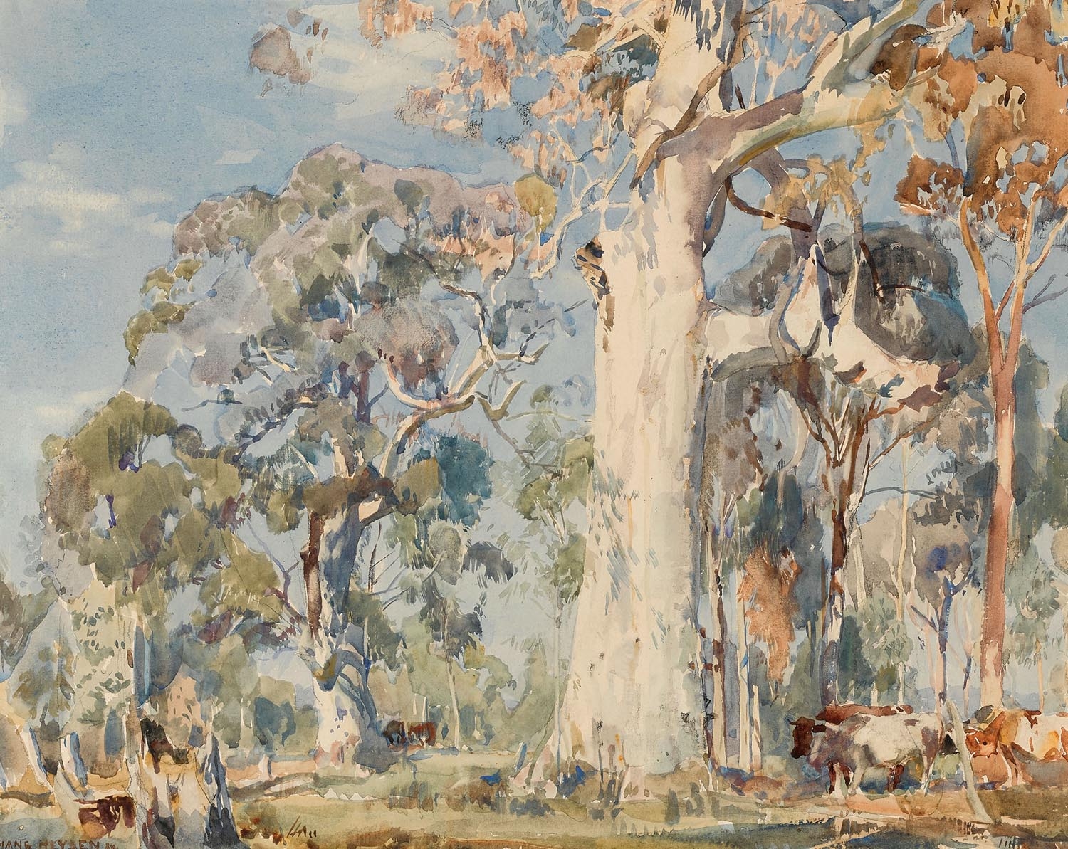 Hans Heysen | Untitled (Landscape) (1924) | MutualArt