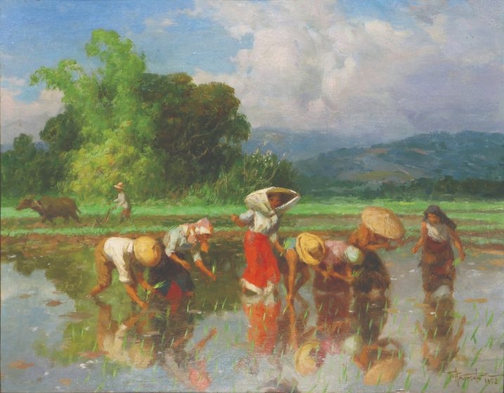 Fernando Amorsolo | Planting Rice (1947) | MutualArt