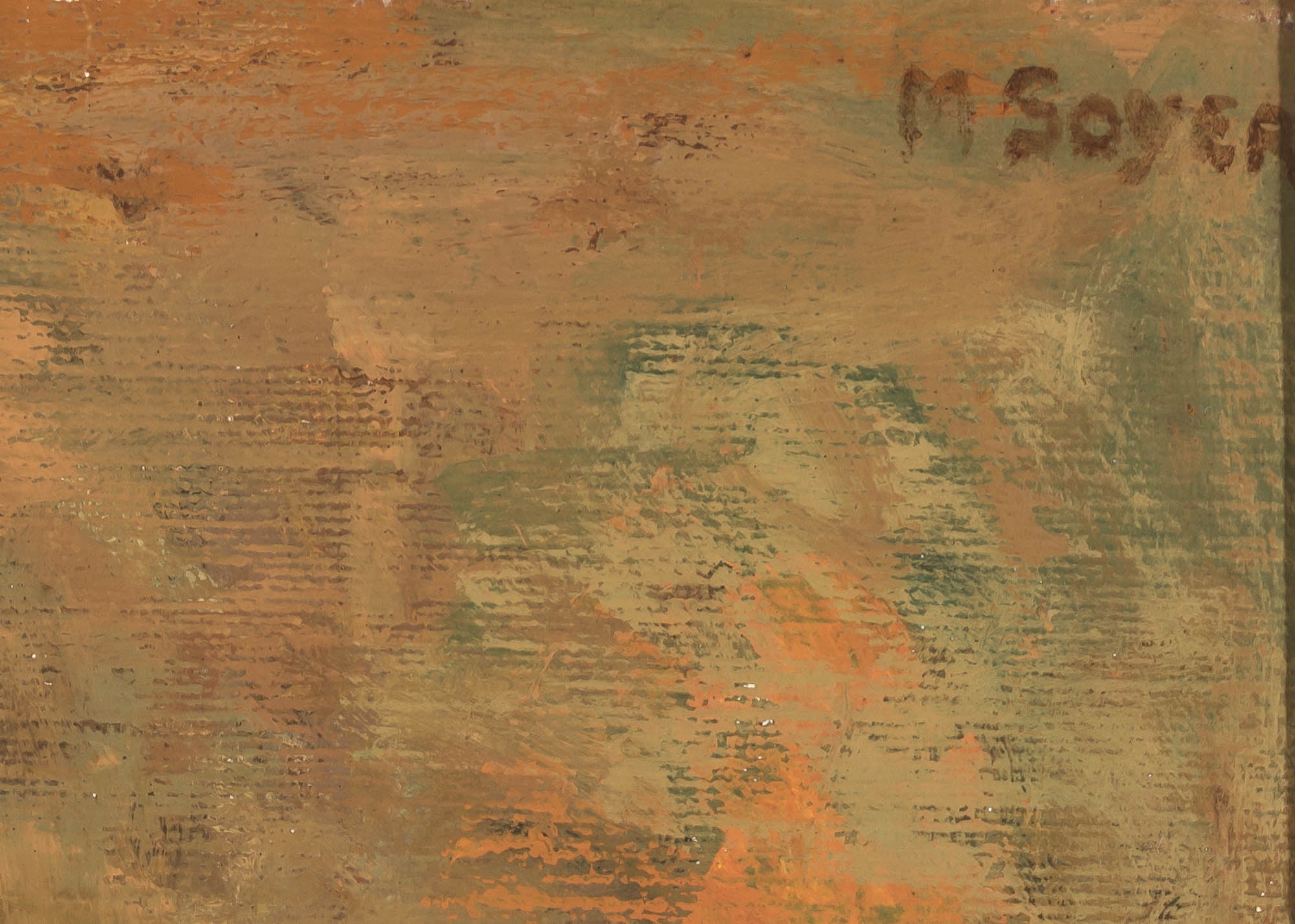 Moses Soyer | Four Dancers in Orange | MutualArt