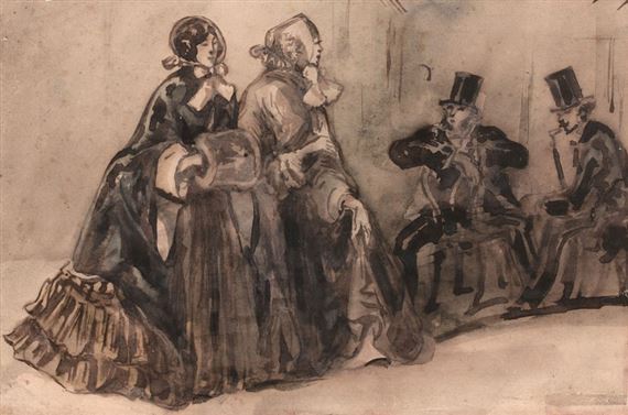 Constantin Guys | La promenade sur le boulevard | MutualArt