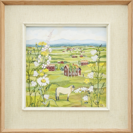 Stina Sunesson | Fjordhäst i vårlandskap, Tällberg (1968) | MutualArt