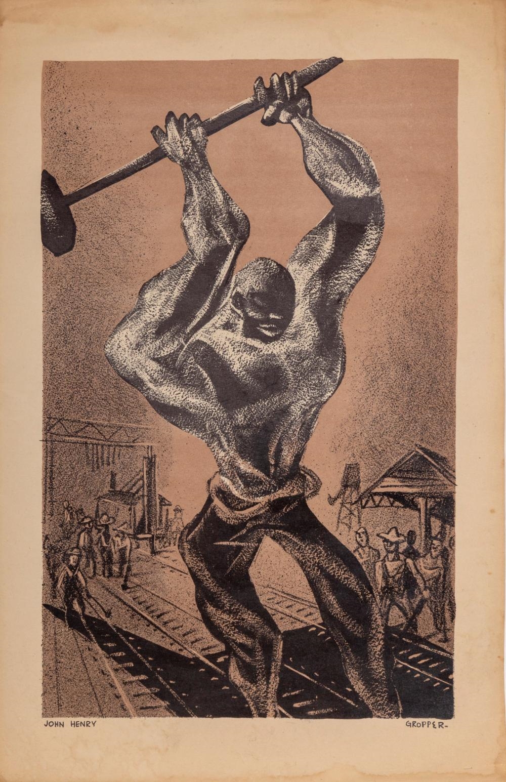 William Gropper | John Henry Portfolio: American Folk Heroes | MutualArt