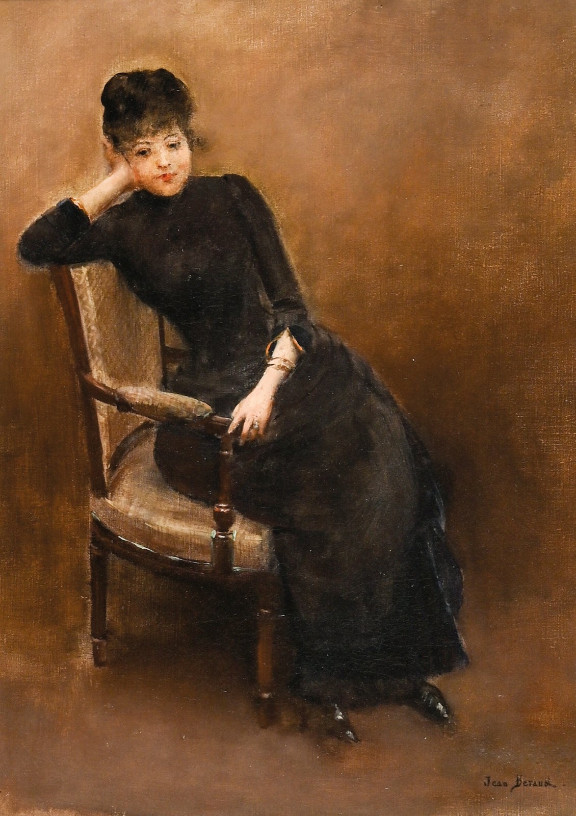 Jean Béraud | Young model thinking | MutualArt