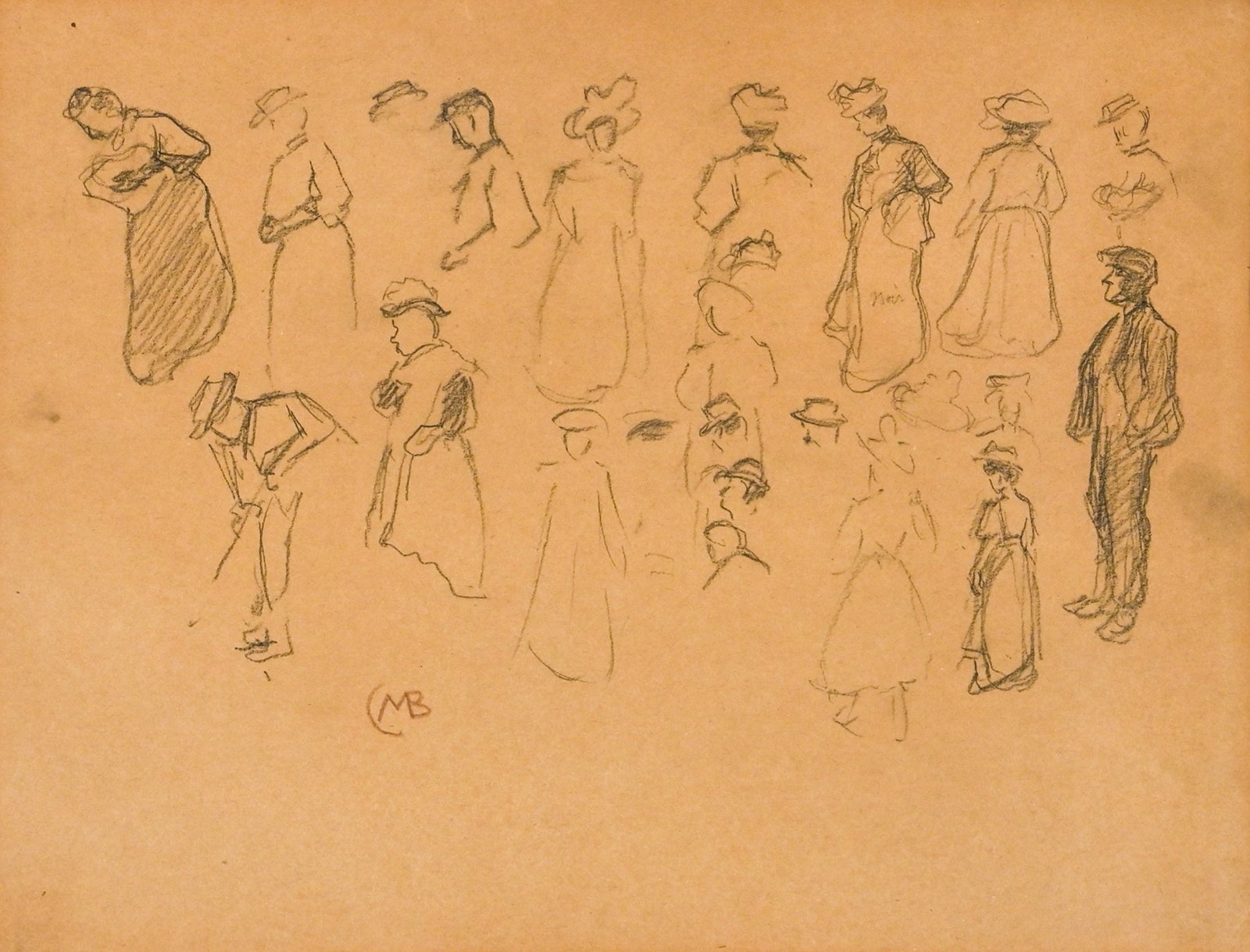 Marius Antoine Barret | Elegants and characters in hats | MutualArt